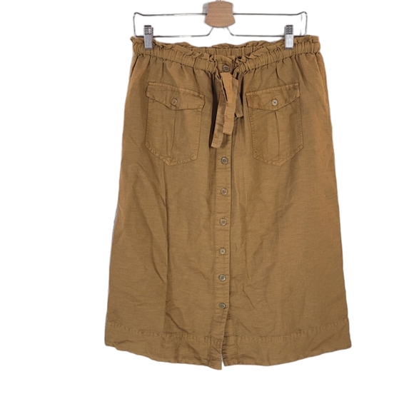 Sundance | Skirts | Sundance Hailey Cargo Button Front Linen Blend ...